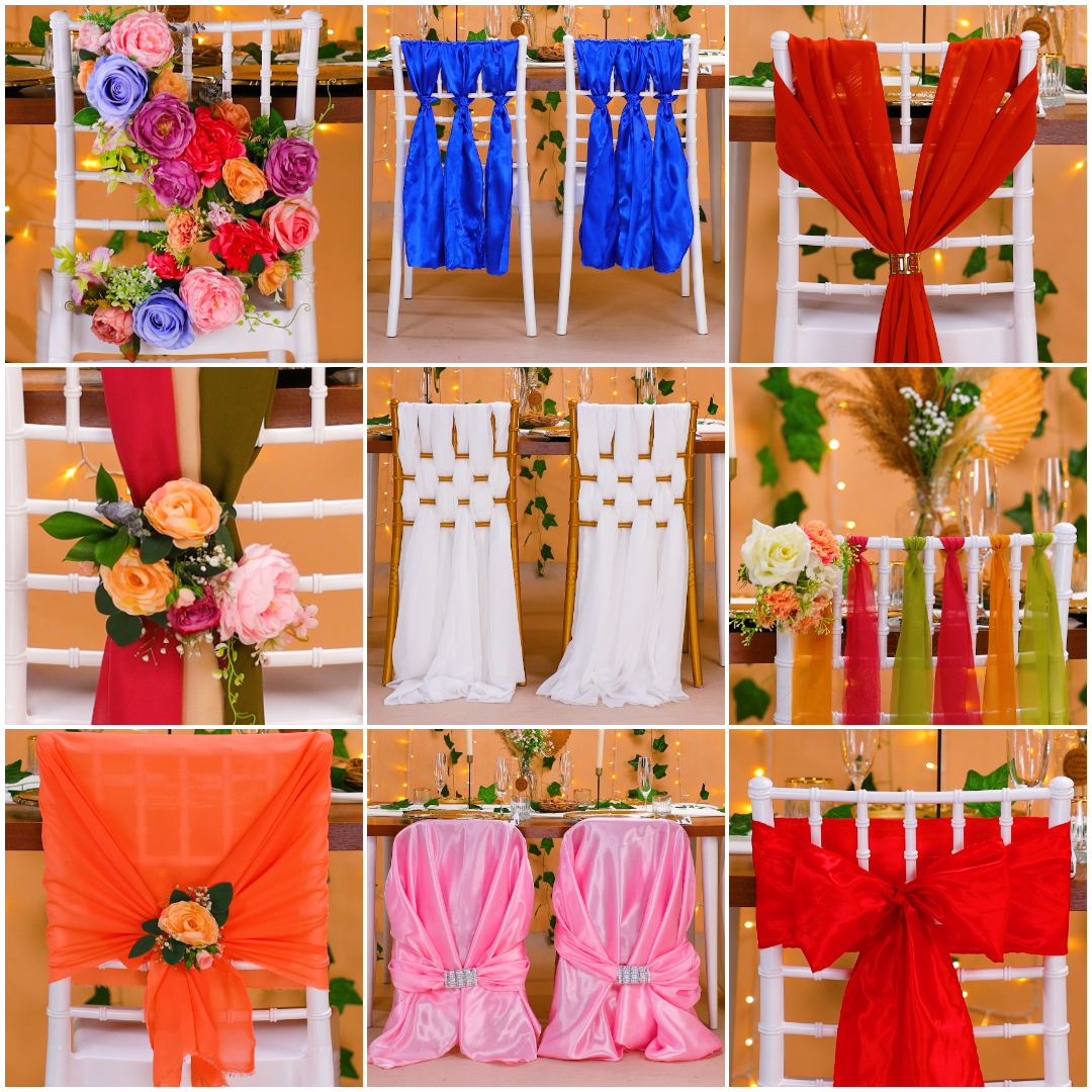 Creative chair sash ideas for events! 🪑🎉