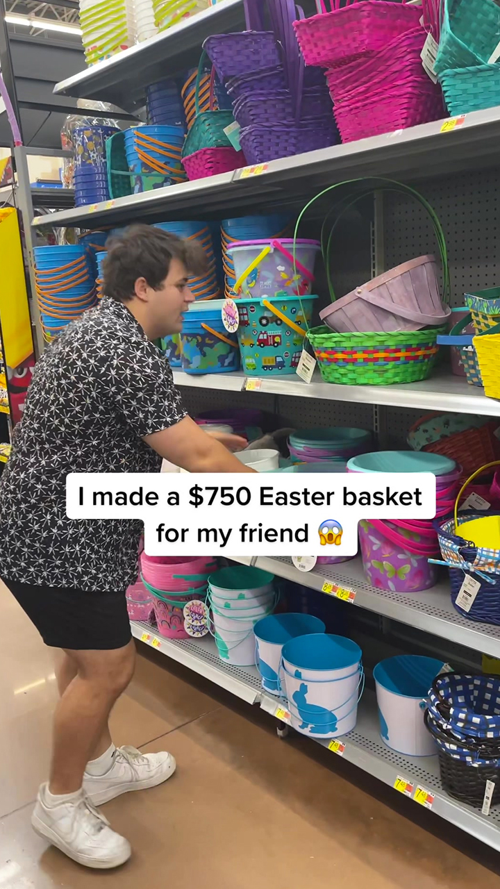 Making a luxury $750 Easter basket for Easter celebration