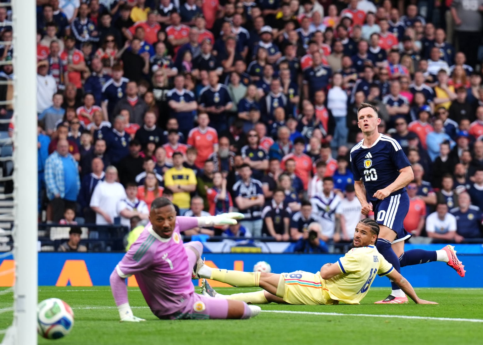 Lawrence Shankland bags a brace as Scotland hit back to beat 10-man Curacao