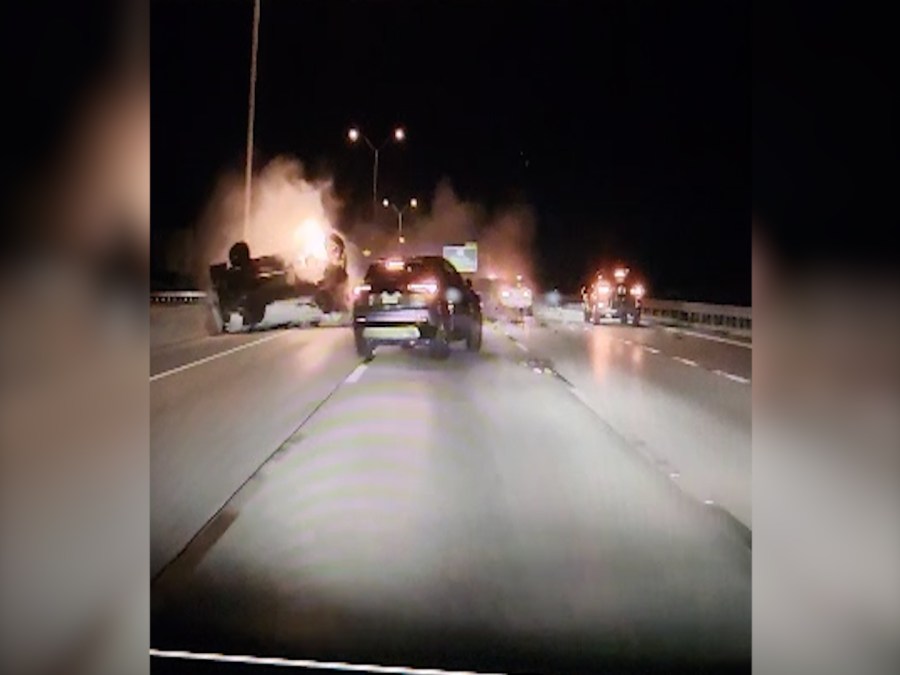 Video: 1 dead after wrong-way fiery 4-car crash on I-275 in Tampa