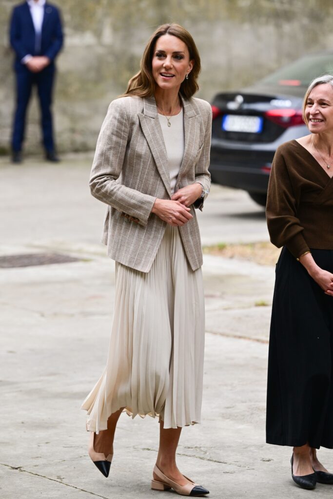 Kate Middleton spotted wearing cream slingback sandals on a trip to ...
