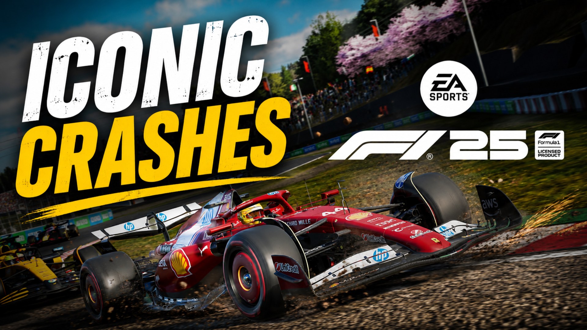 F1 2025 crashes recreated in F1 games