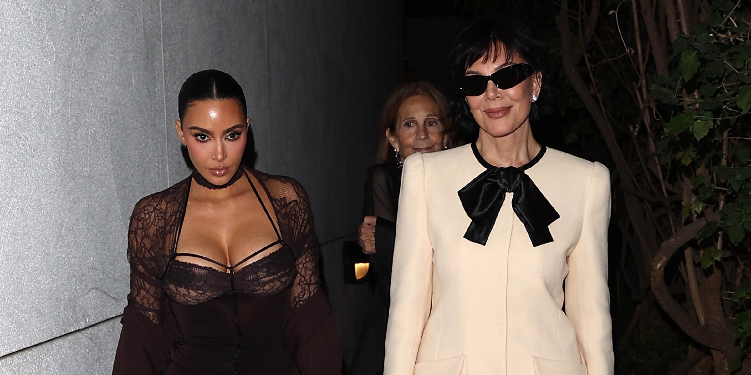 Kim Kardashian and Kris Jenner’s dinner looks could not be more different