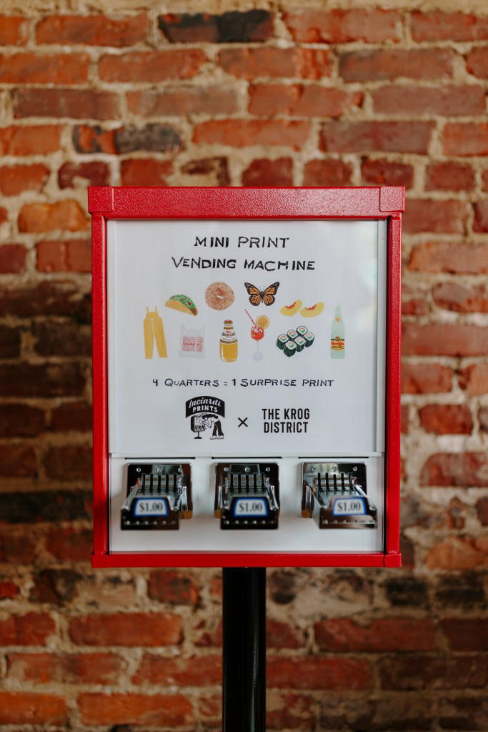 Book and mini print vending machines delight shoppers at Krog District
