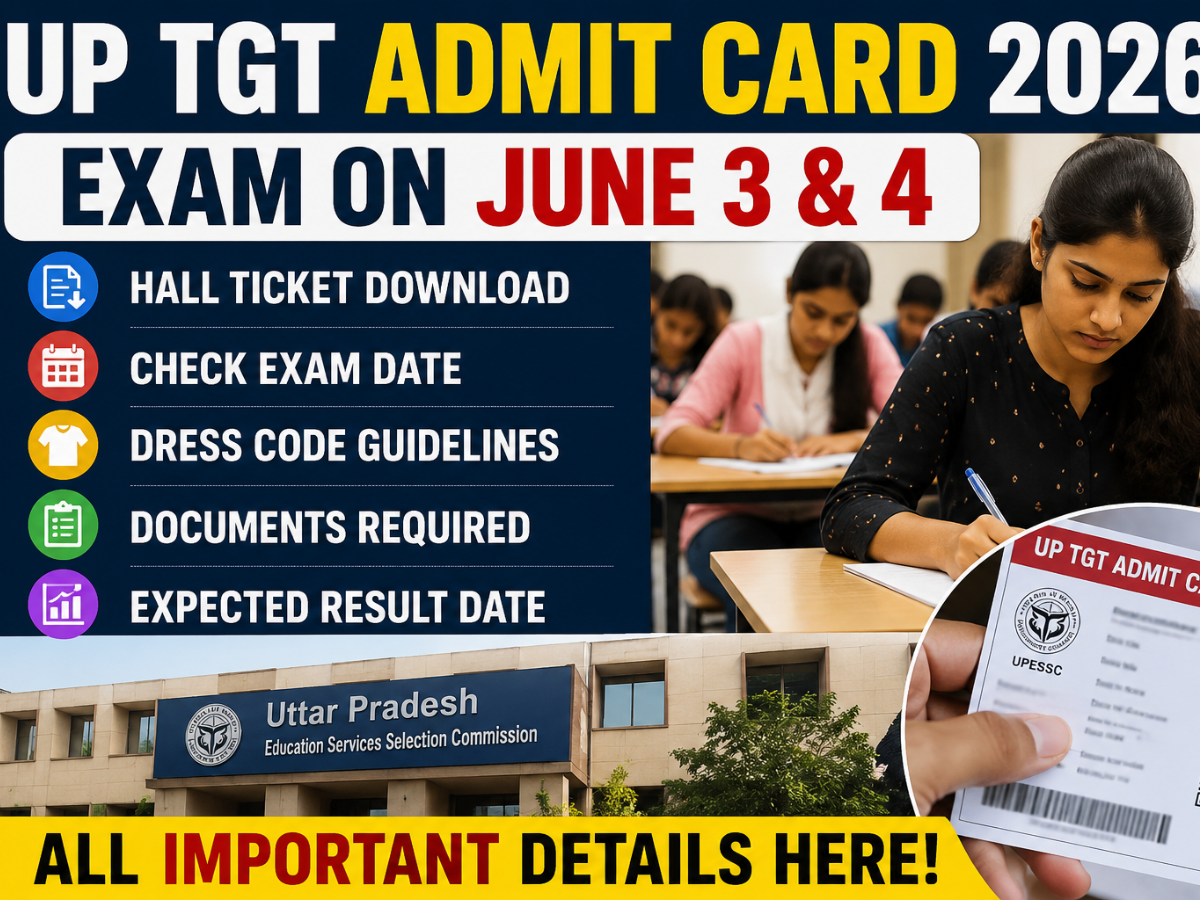 UP TGT admit card 2026 out @upessc.up.gov.in: Check UPESSC exam date ...