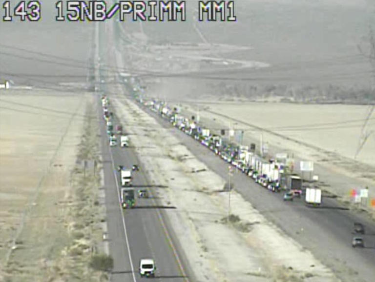 Traffic incident causes delays along I-15 near Nevada-California border