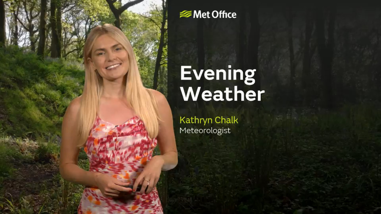 Met Office Saturday evening weather forecast 30/05/26
