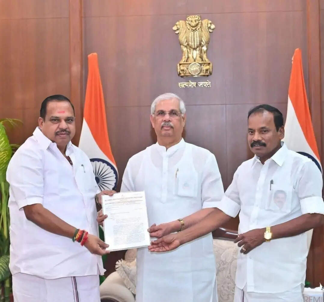 AIADMK petitions governor over TVK 'poaching'