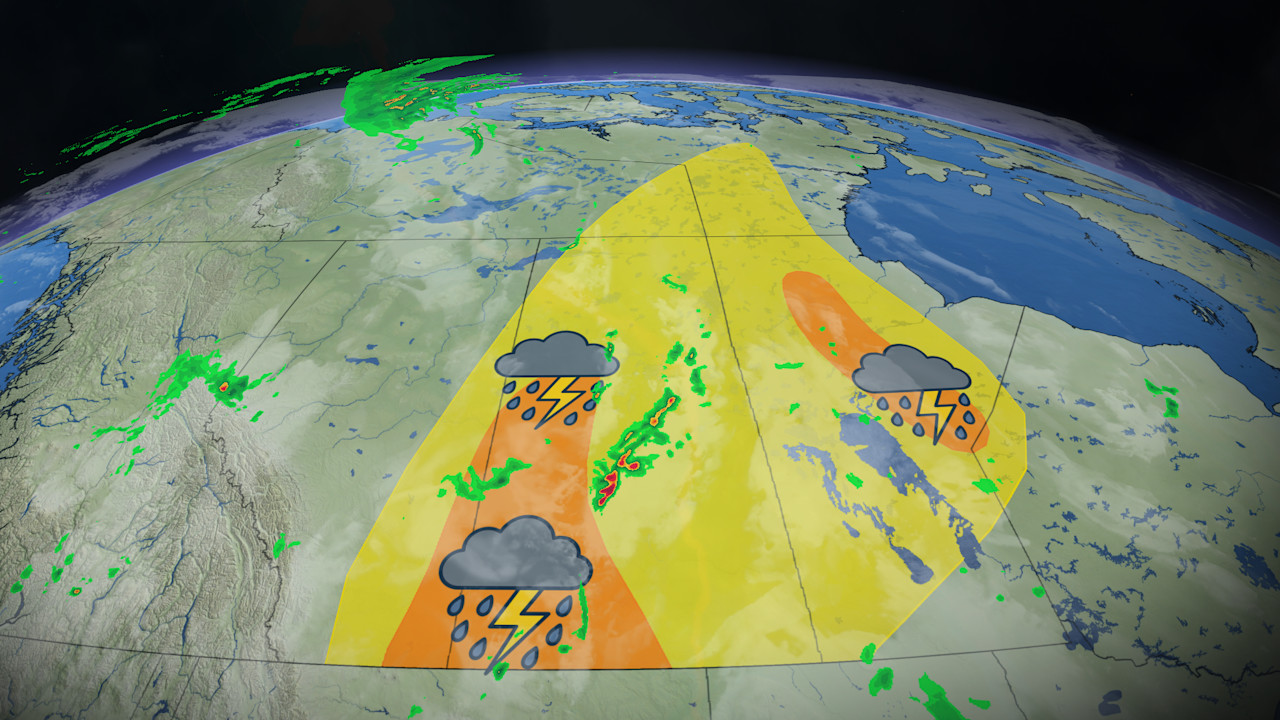 Severe storm potential continues on the Prairies into this weekend
