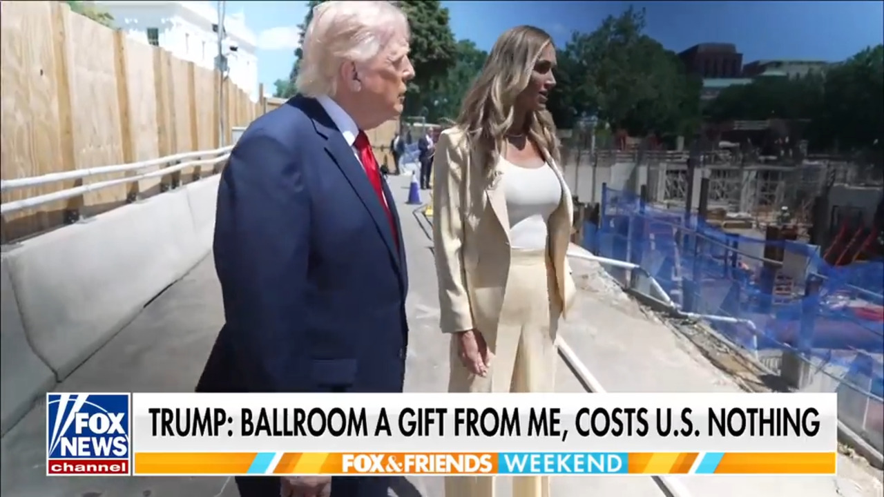 President Donald Trump gives exclusive White House ballroom tour