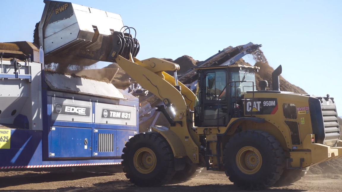 This massive wheel loader never stops moving dirt