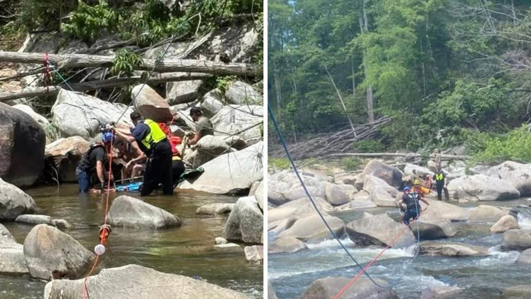 Man rescued from Watauga River after cliff fall