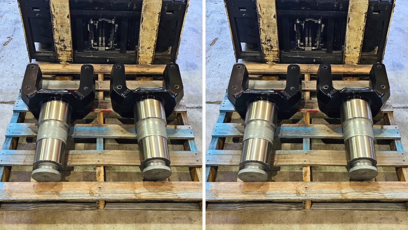 Blade yoke repair on an 11-tonne machine