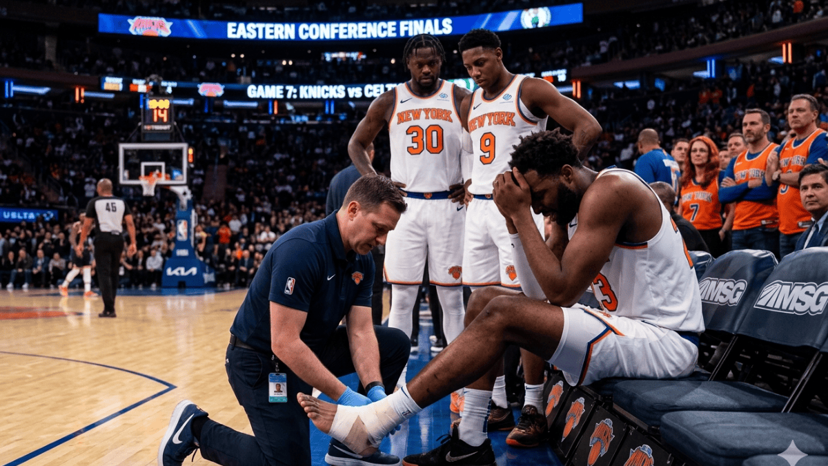 Knicks receive major NBA Finals scare as Mitchell Robinson injury ...