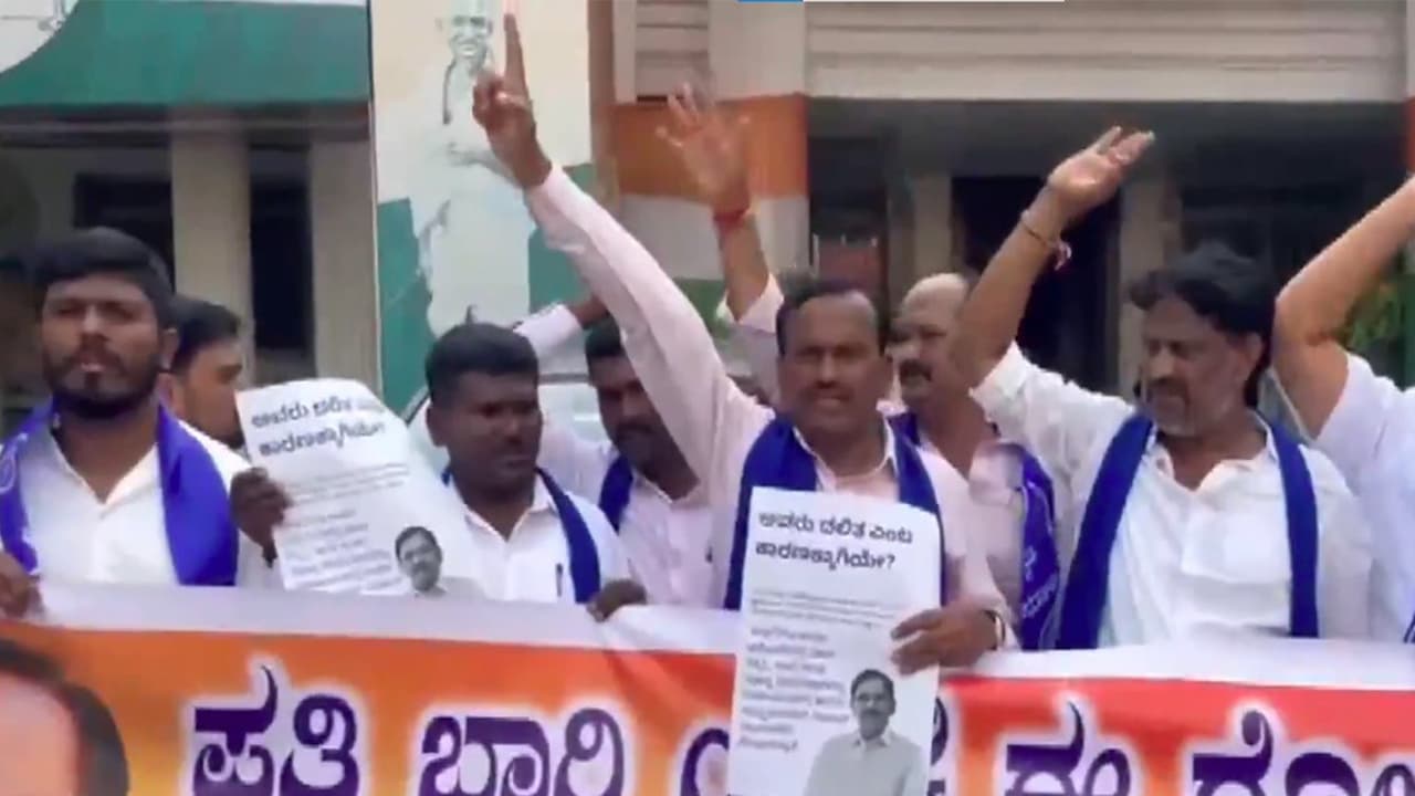 Dalit groups protest in Karnataka, demand G Parameshwara as new CM