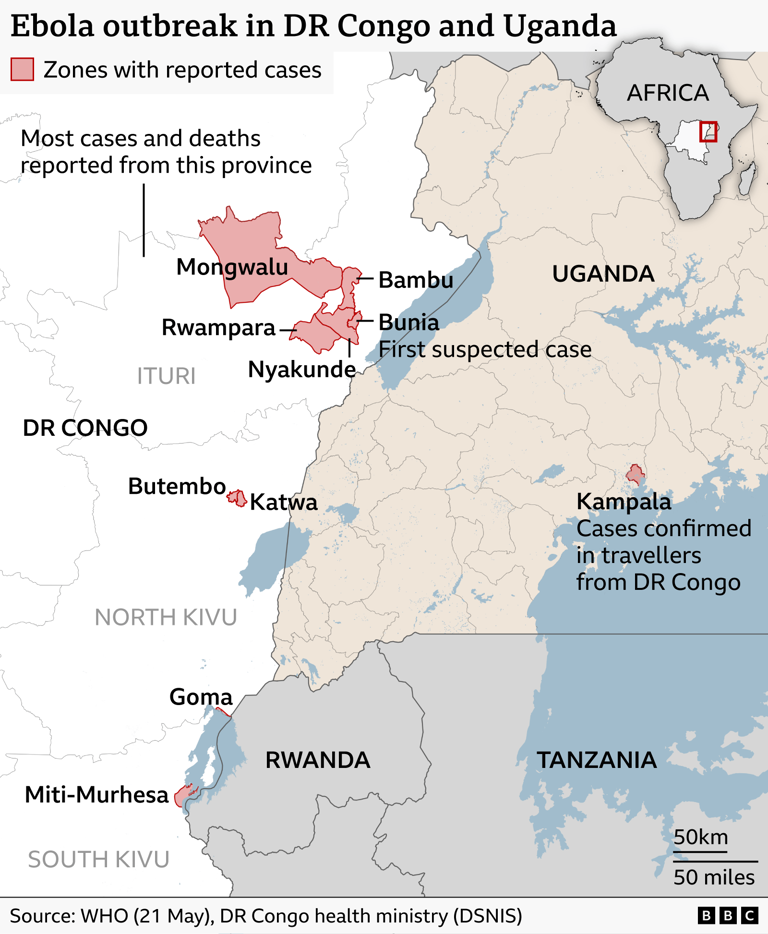 Ebola spread in DR Congo 'alarming', charity warns, as WHO chief visits ...