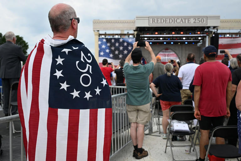Trump floats rally speech after musical acts abandon 250th event