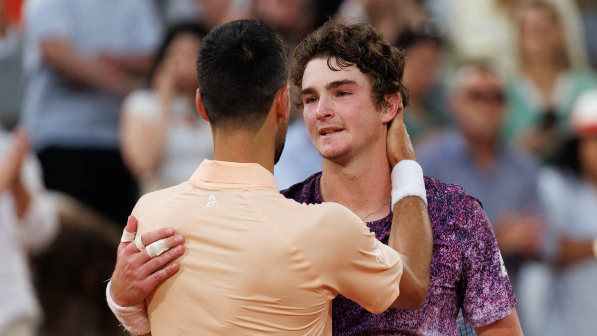 Novak Djokovic congratulates Joao Fonseca after stunning French Open upset