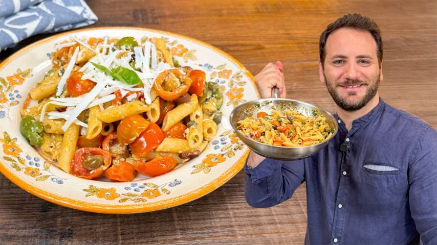 Pasta alla eoliana: il primo piatto siculo facile, veloce e fresco!
