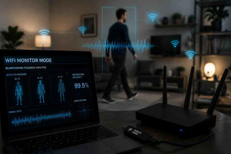 Un adattatore Wi-Fi in modalità monitor identifica tutte le persone ...