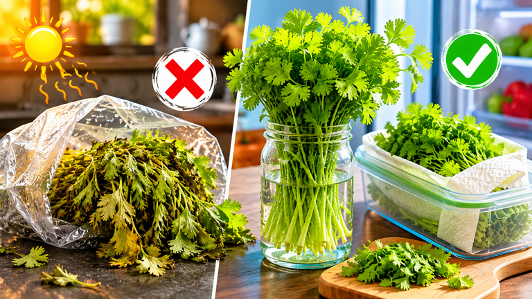 Why coriander leaves die within two days in summer and what to do about it