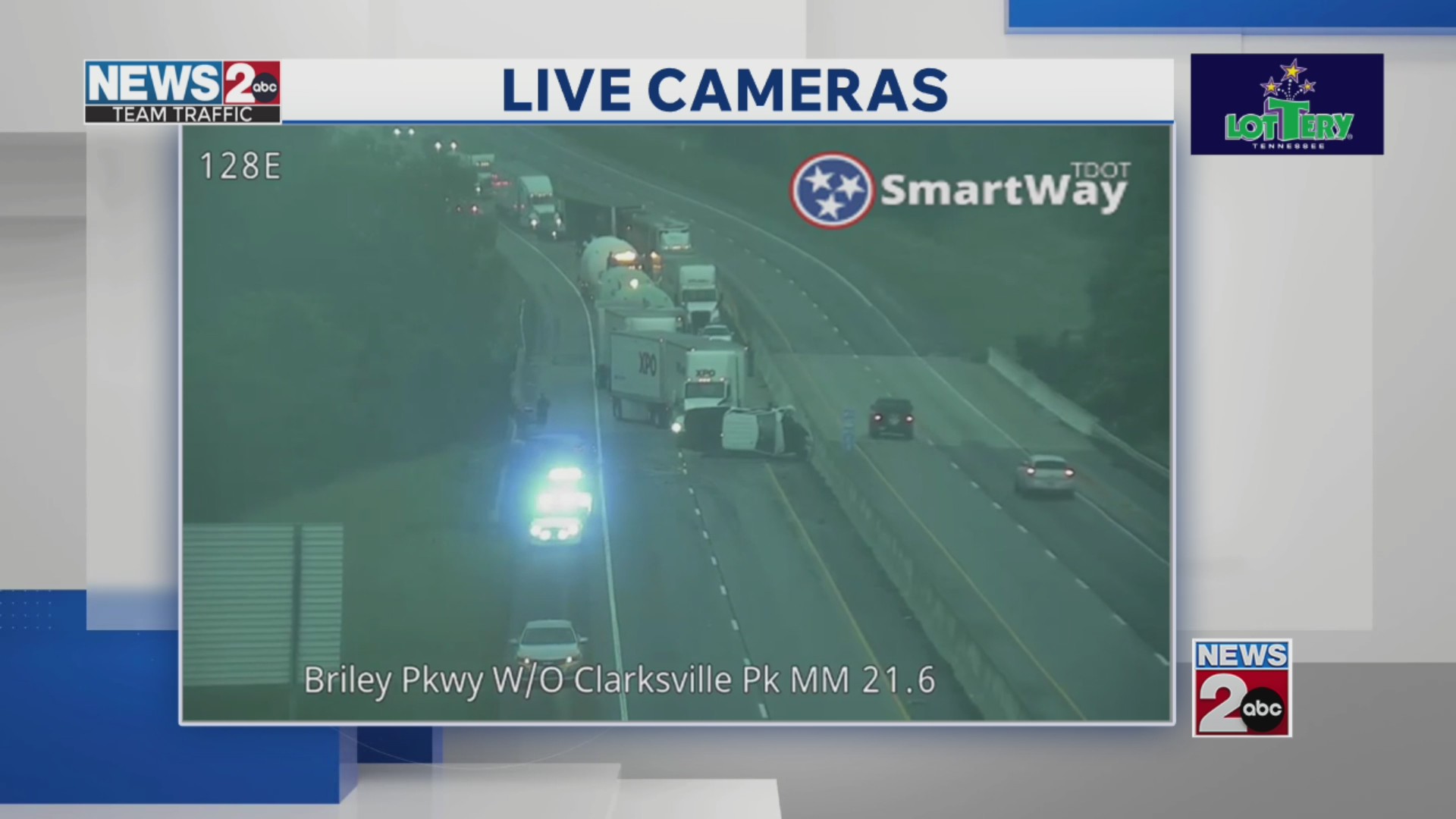 Briley Parkway shut down due to multi-vehicle crash