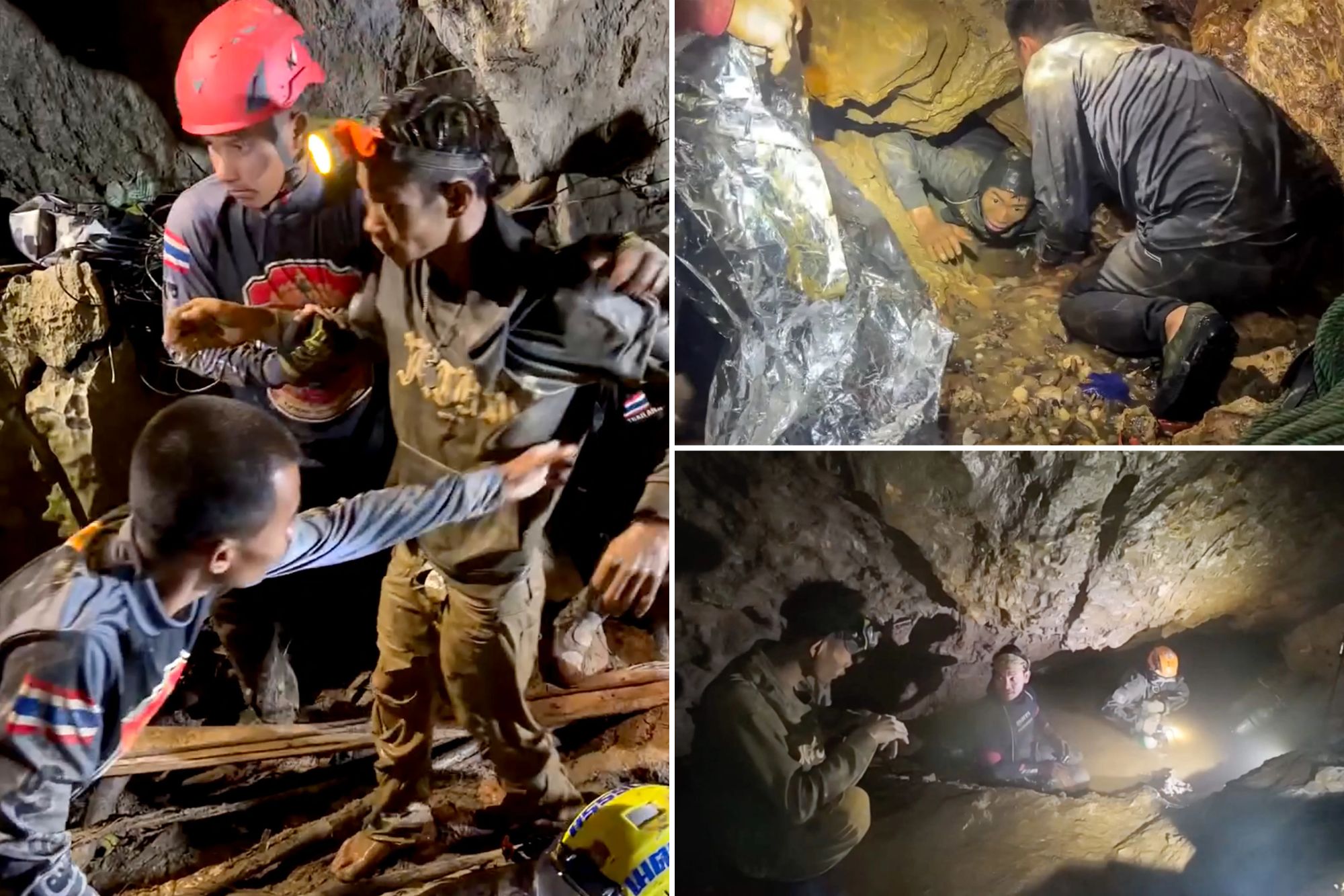 Rescuers pull four from flooded cave in Laos, two still missing