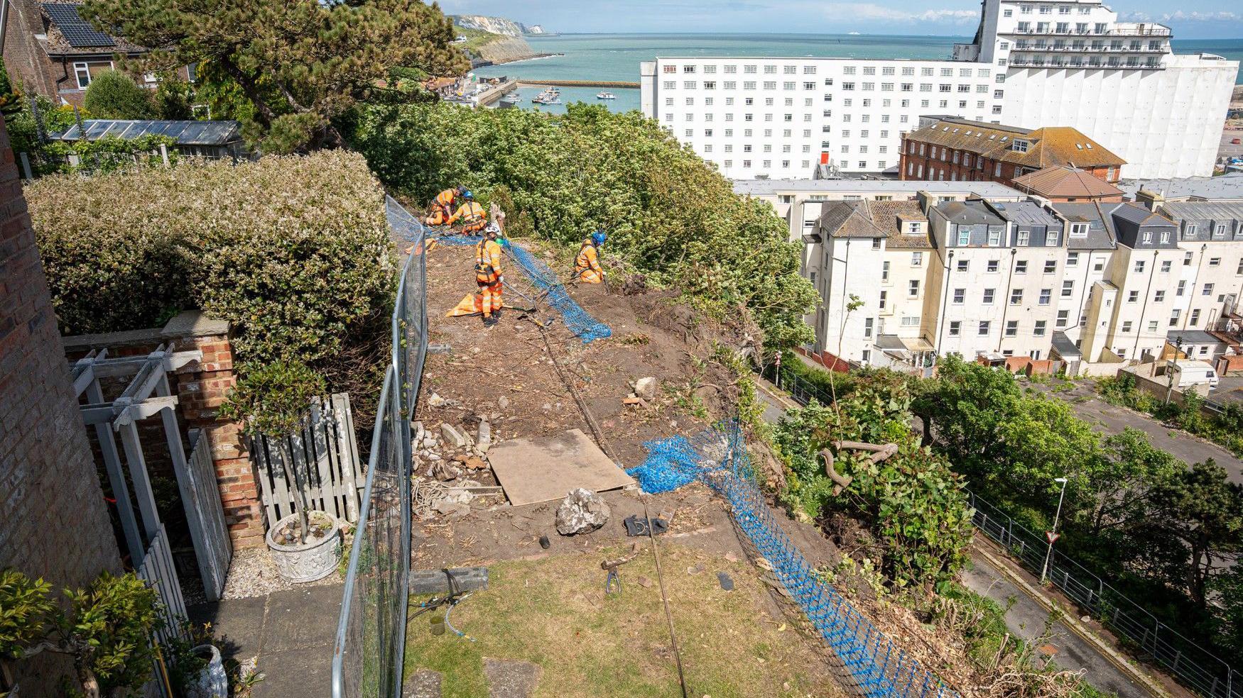 Repairs begin on Folkestone's Road of Remembrance