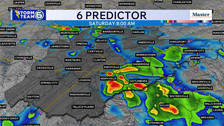 Scattered flooding Saturday morning across East TN