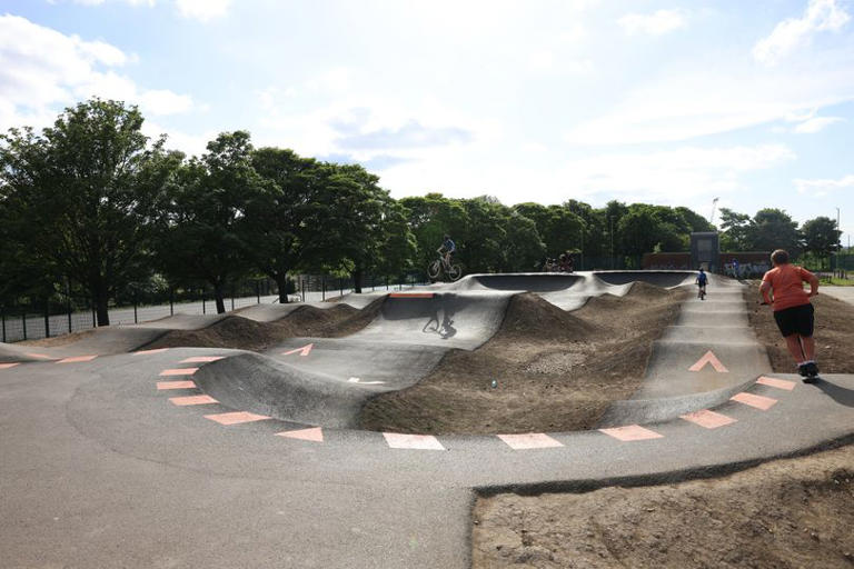 BMX pump track opens in Tyneside attracting visitors from across the region