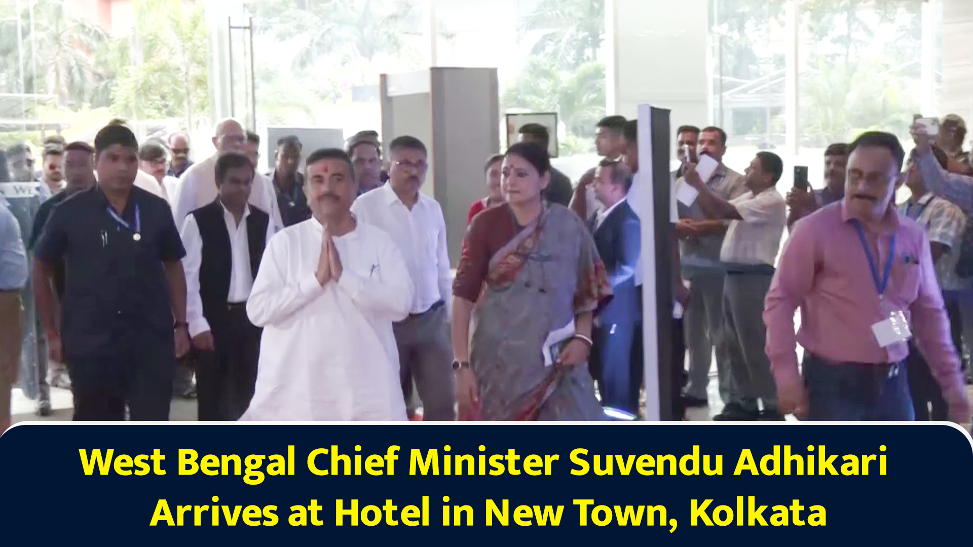 West Bengal Chief Minister Suvendu Adhikari arrives at hotel in New ...