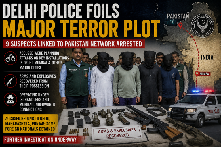 Delhi Police foils major terror plot, 9 suspects linked to Pakistan ...
