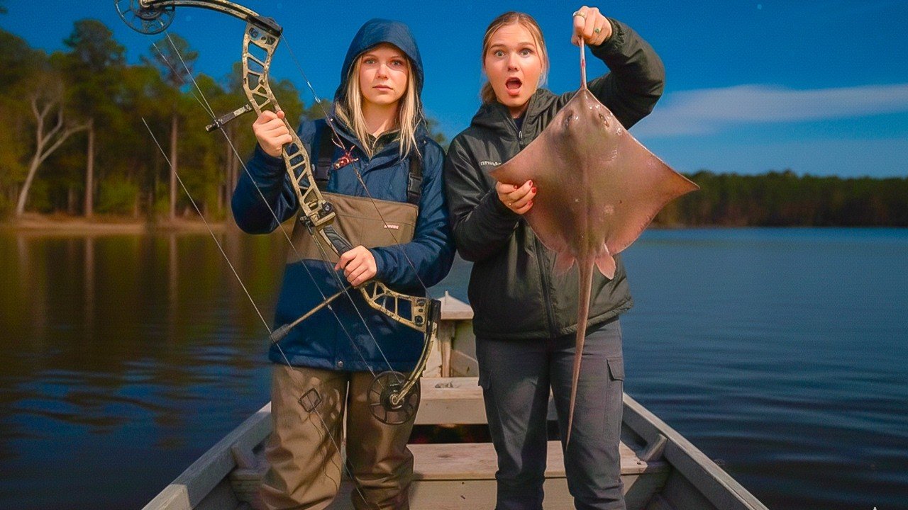 Twins’ first bowfishing trip