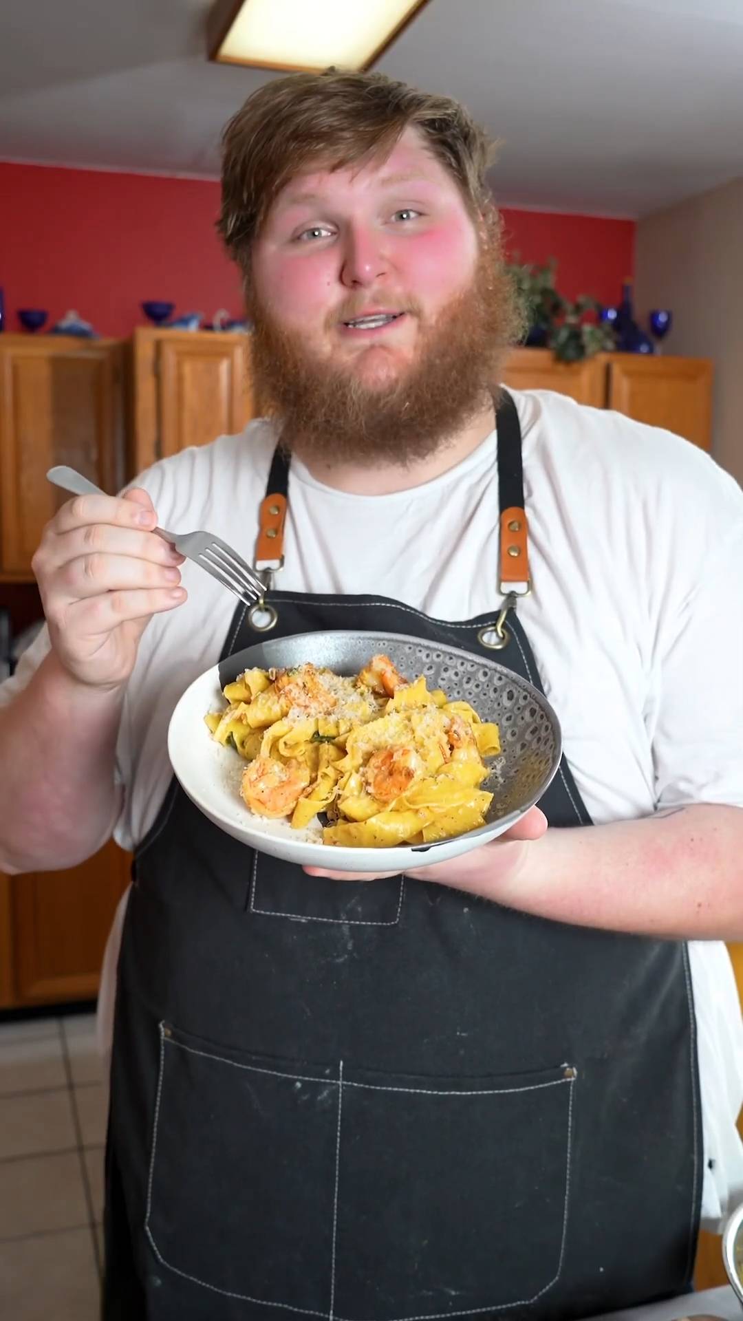 Creamy Tuscan shrimp pasta with sun-dried tomatoes and spinach