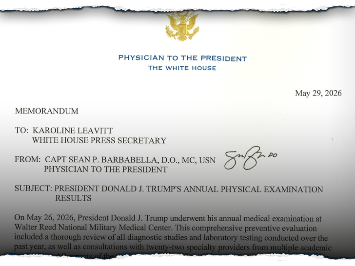 President Trump is in 'excellent health' after recent medical exam ...