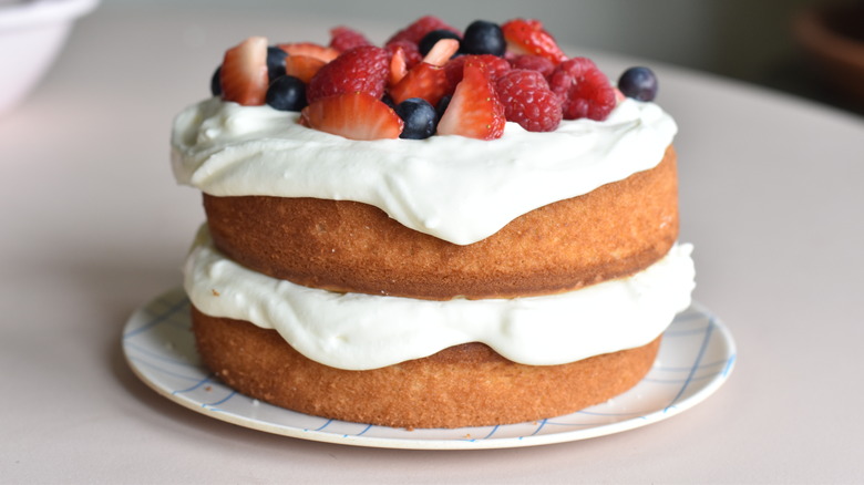 Light and airy Chantilly cake with berries recipe