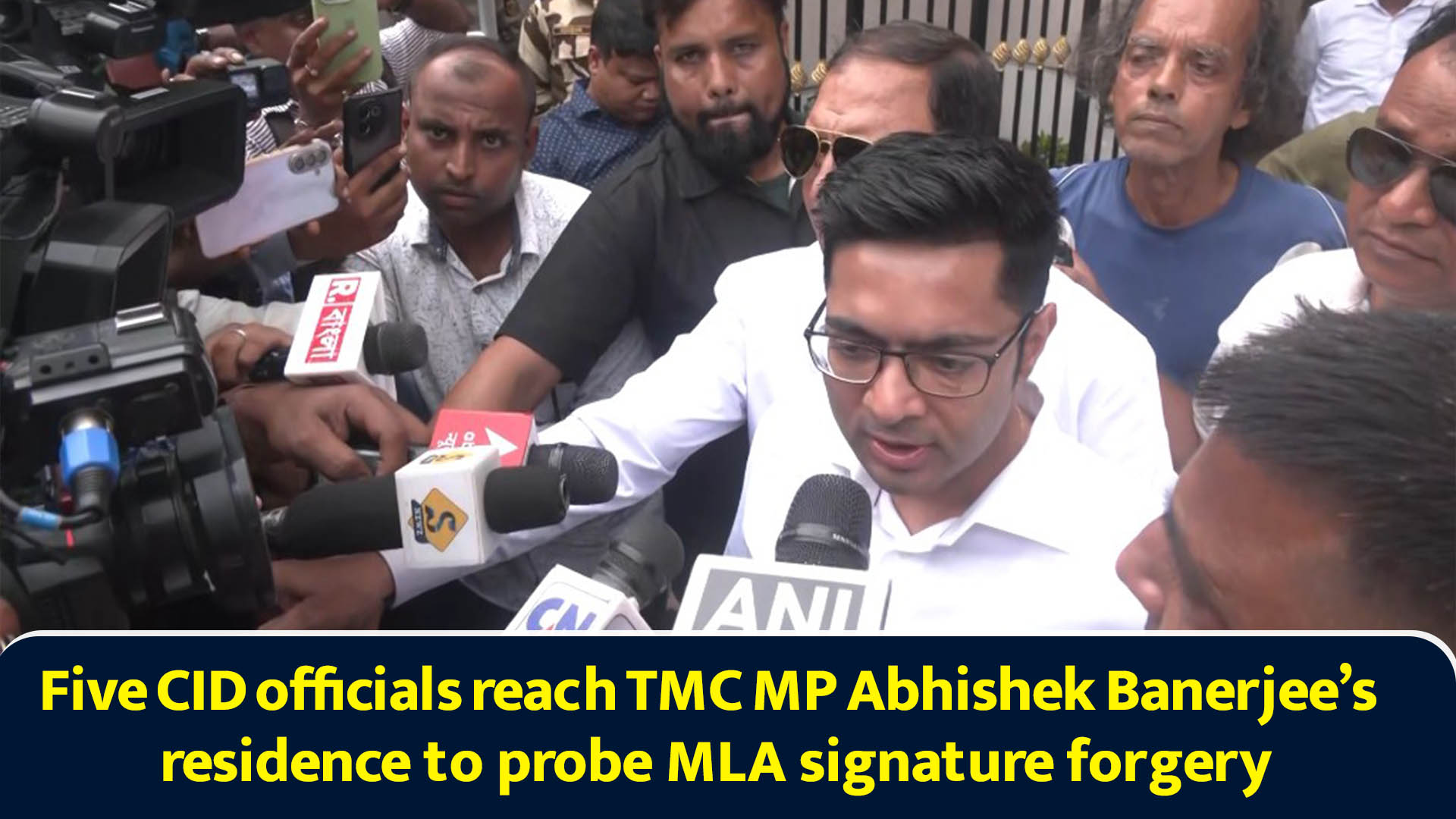 Five CID officials reach TMC MP Abhishek Banerjee’s residence to probe ...