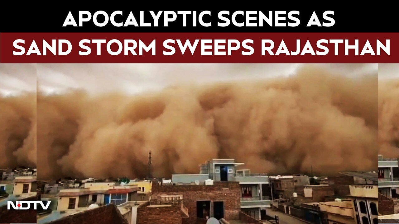 Apocalyptic scenes as massive dust storm sweeps Rajasthan's Bikaner