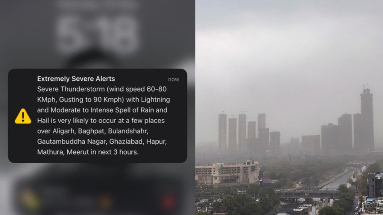 Loud emergency alert warns of severe thunderstorms in Delhi-NCR ...