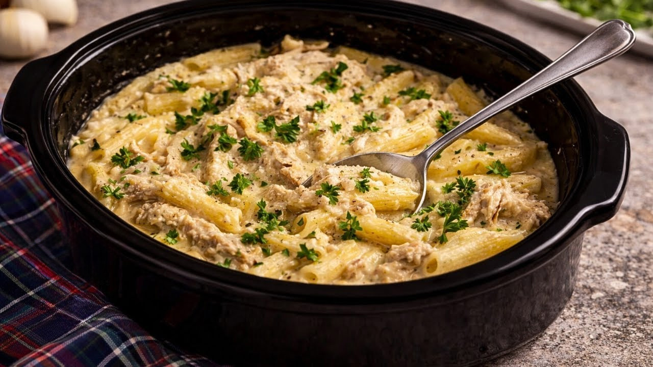The ultimate secret to super tender shredded chicken alfredo