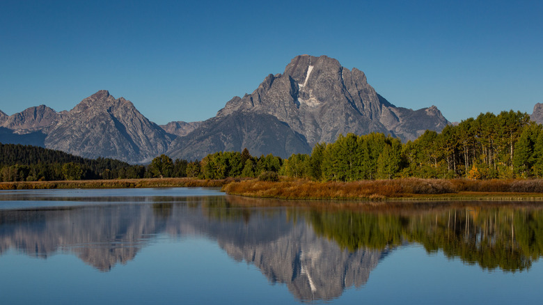 Wyoming's largest lake in Grand Teton National Park is a mountain ...