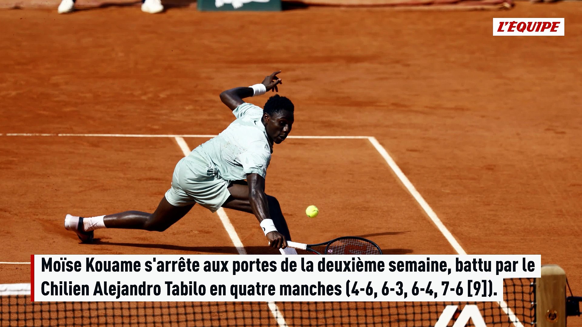 La belle histoire prend fin : Moïse Kouame s'incline en quatre sets ...