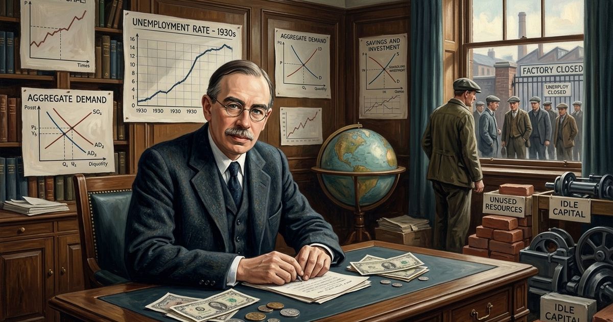 John Maynard Keynes, economista britânico: “O problema não é a escassez ...