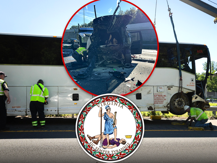 5 dead after bus strikes vehicles in Virginia work zone