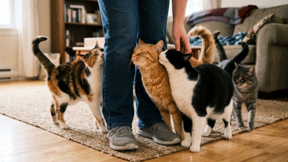 Why does your cat rub its head against you? Science has the answer