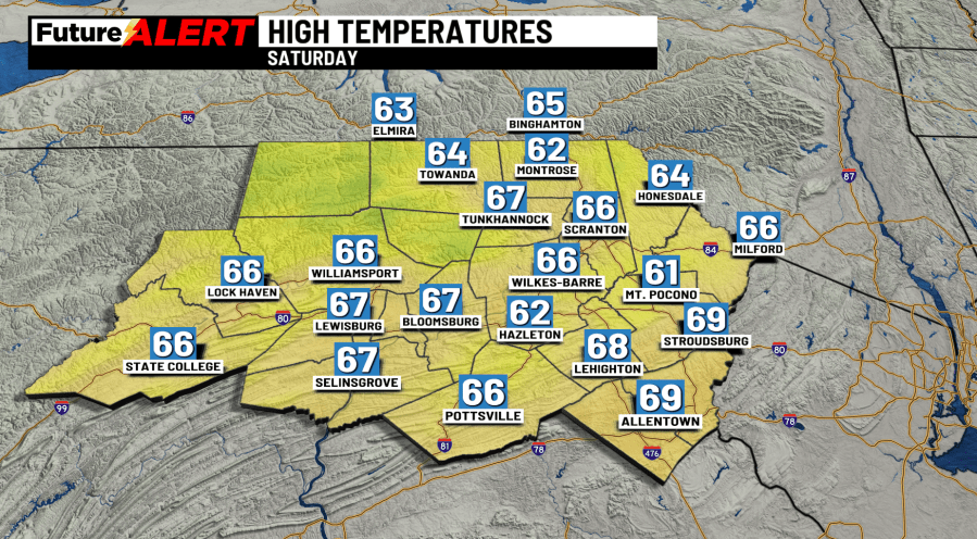 Pennsylvania weather: Cool, breezy Saturday starts weekend