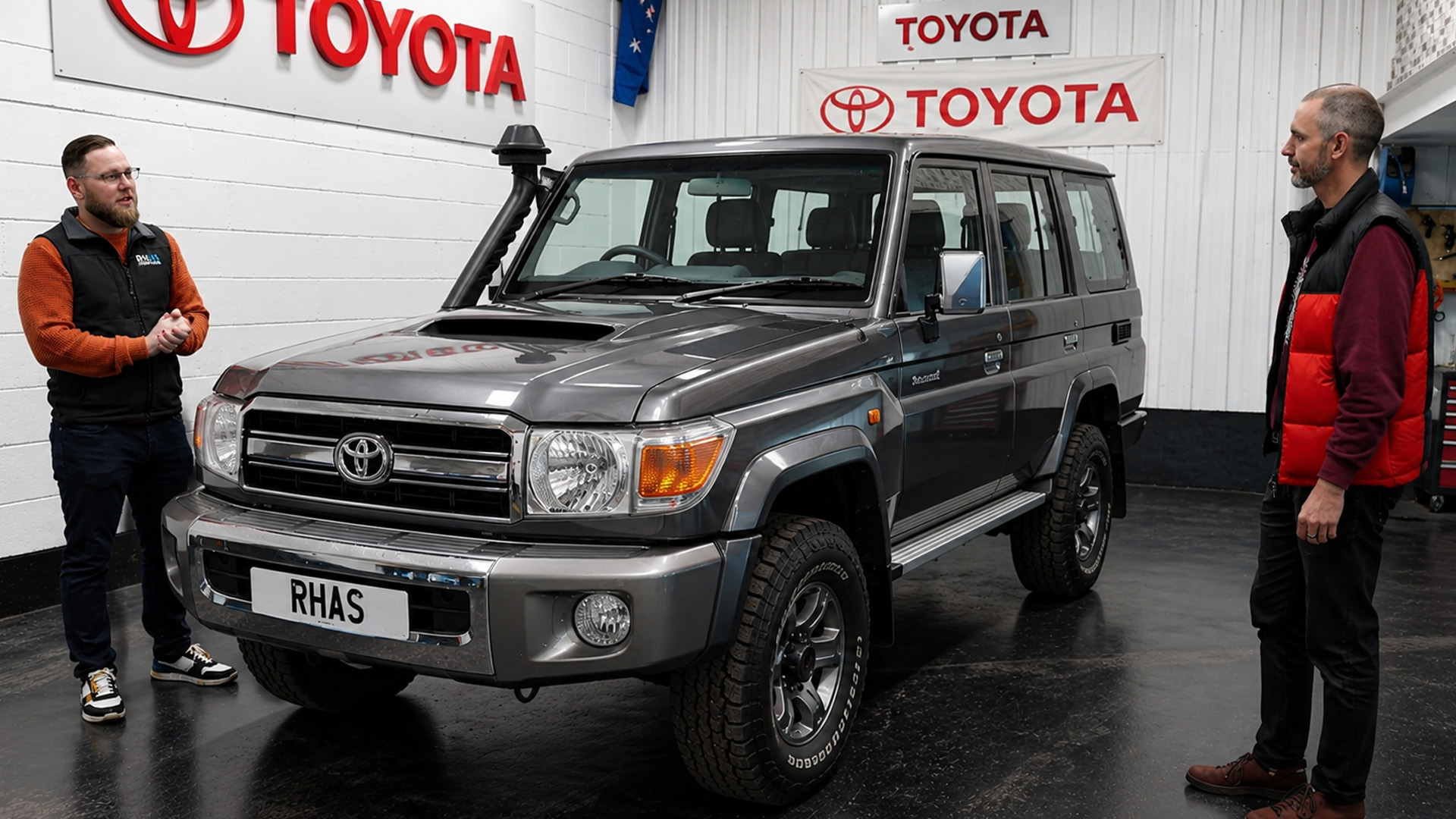 A close look at the various details of the Toyota Land Cruiser 70 series