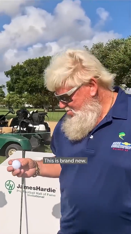 John Daly using a persimmon club is pure golf nostalgia