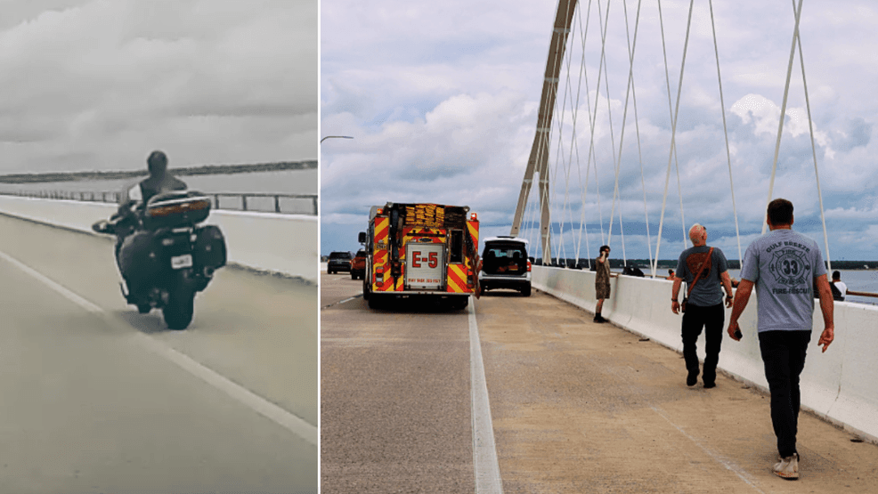 Emergency crews, drivers aid motorcyclist after Three Mile Bridge crash