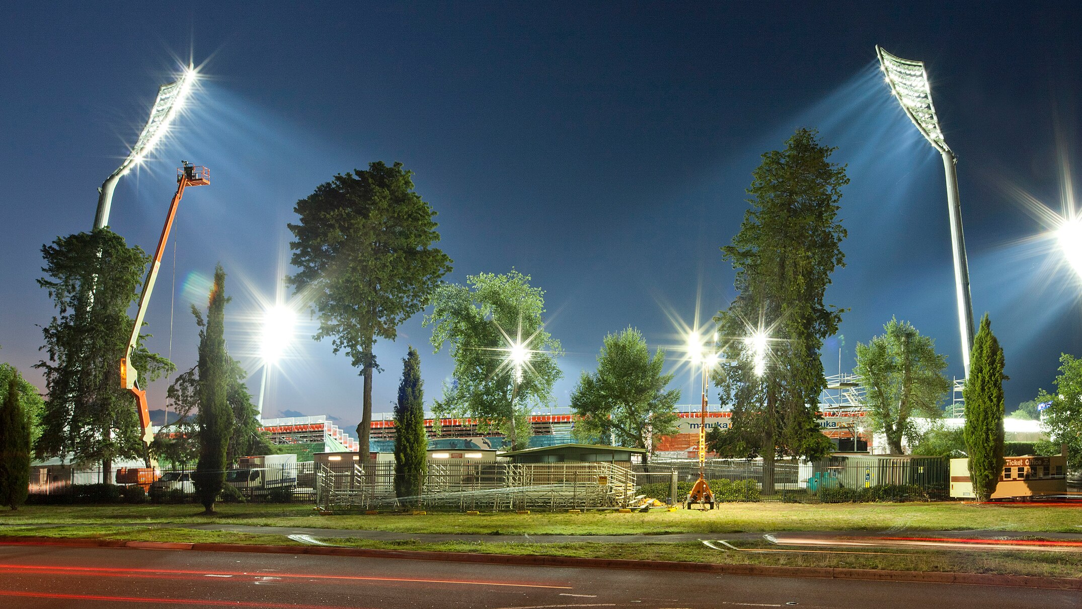 Lights at Canberra's Manuka Oval lean inwards thanks to strict planning ...